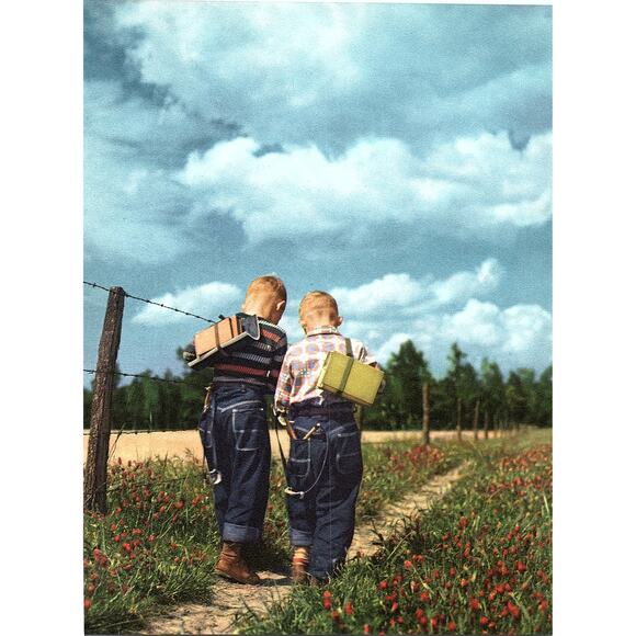 None and/or Unknown | Other | Two Young Boys Walking Along A Path 96s ...
